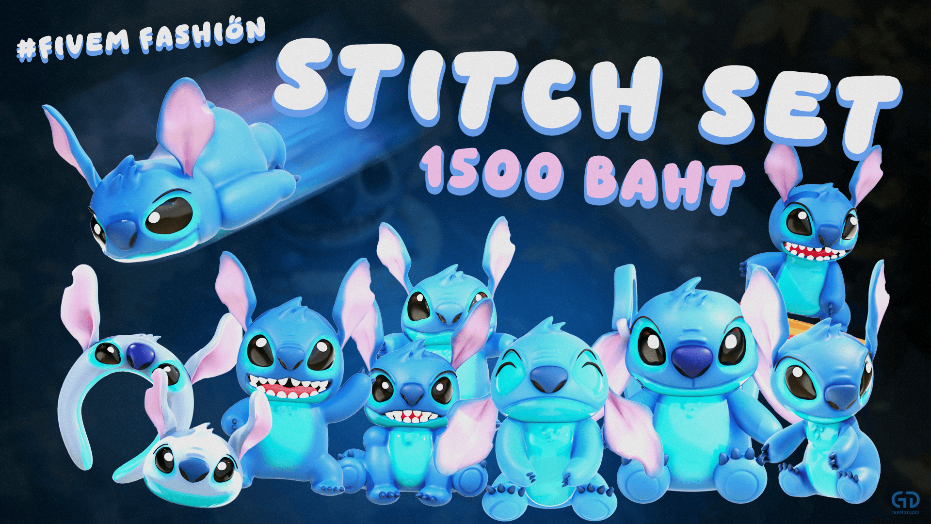 แฟชั่น Stitch น่ารักมาพร้อมกับ Fashion 10 ชิ้น คุ้มค่าสุดๆ | GD TEAM STUDIO